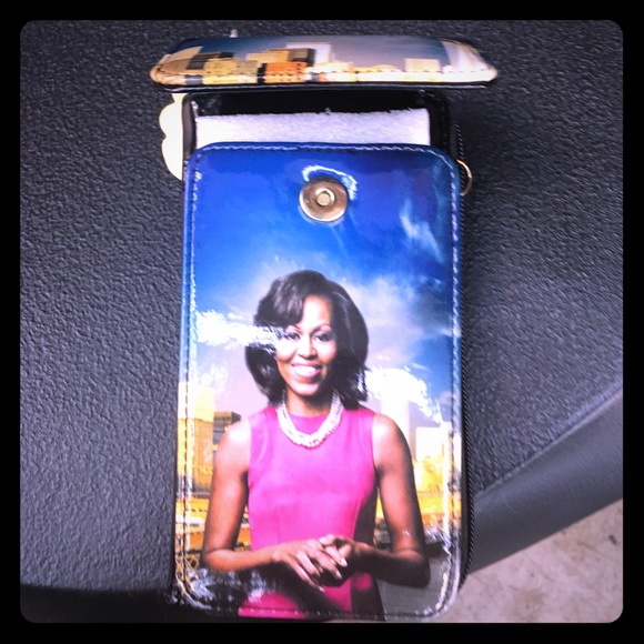 Bags | Michelle Obama Cell Phone Bag Wallet N Chain | Poshmark